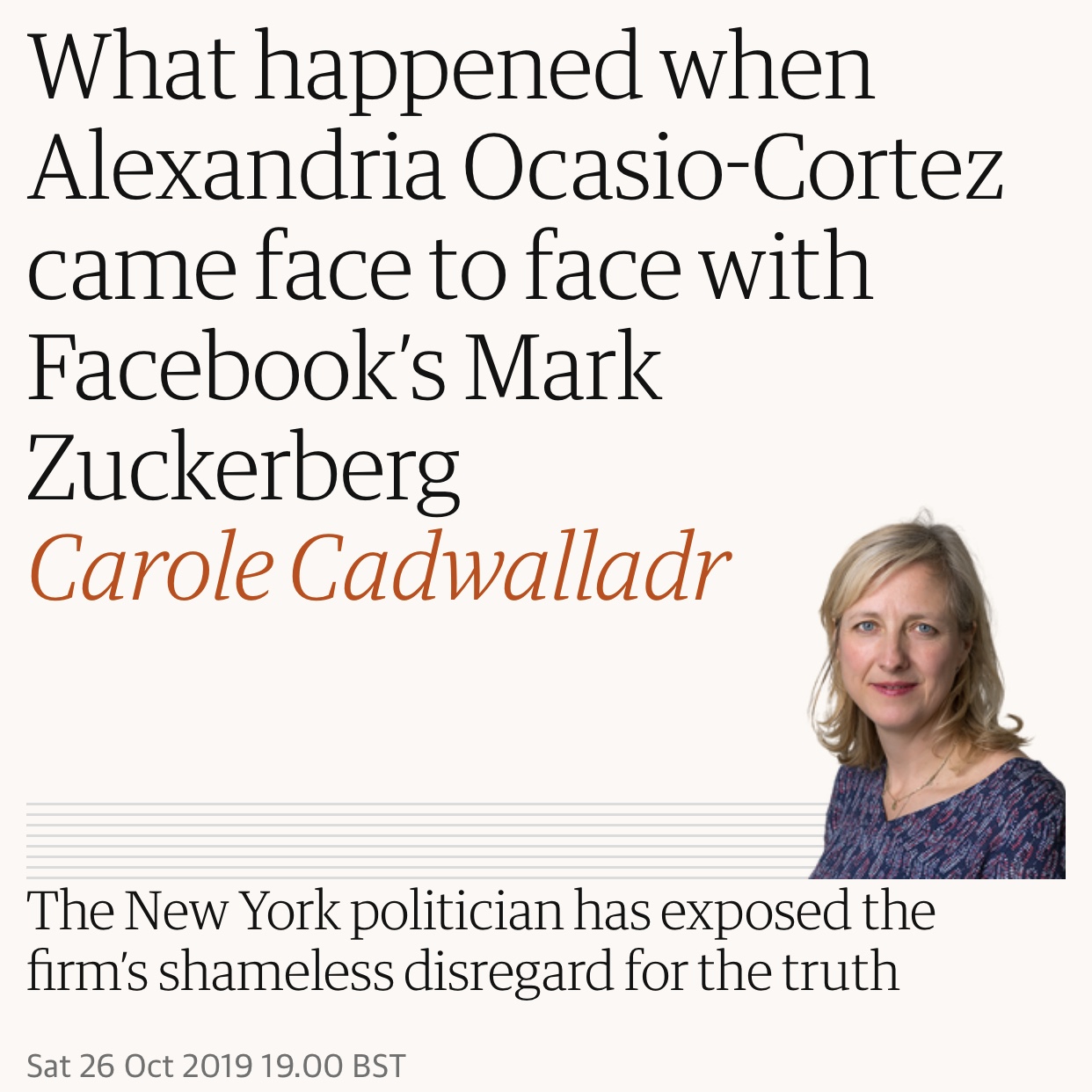 Mark Zuckerberg is grilled by Alexandria Ocasio-Cortez – Darrin ...