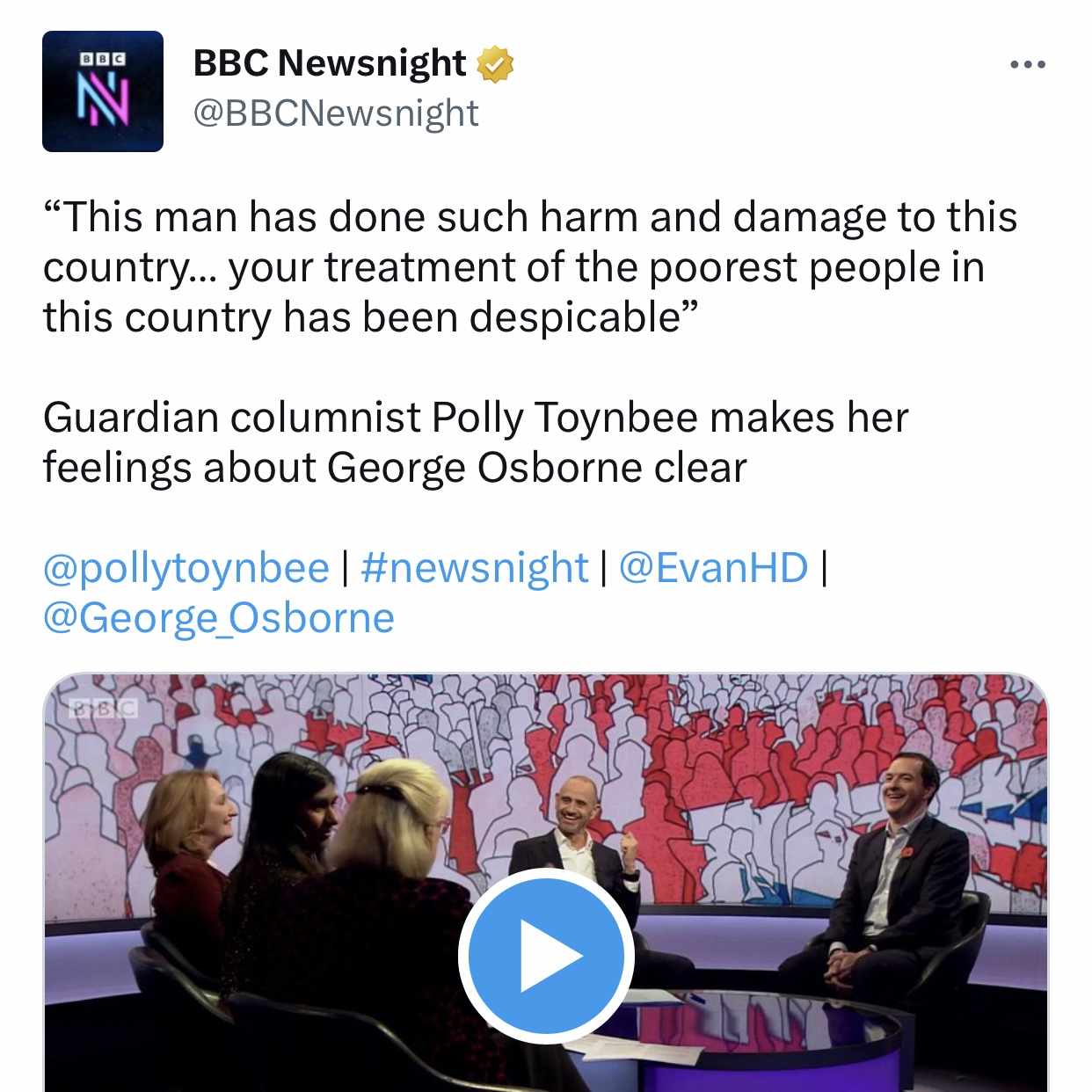 Polly Toynbee savages George Osborne, to his face – Darrin // Nightingale
